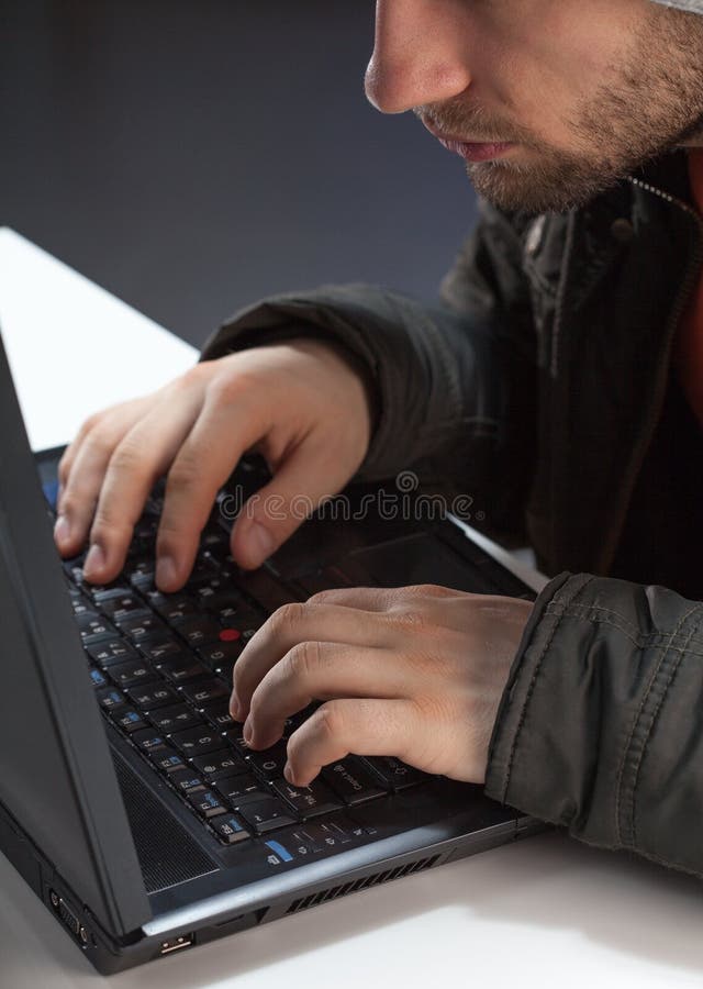 Hacking into a computer stock image. Image of hacking - 41646097