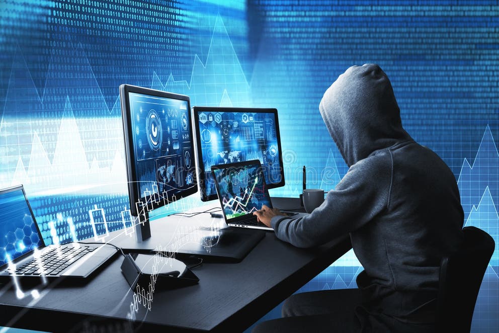Hacking and Computing Concept Stock Image - Image of hacker, attack: 124194265