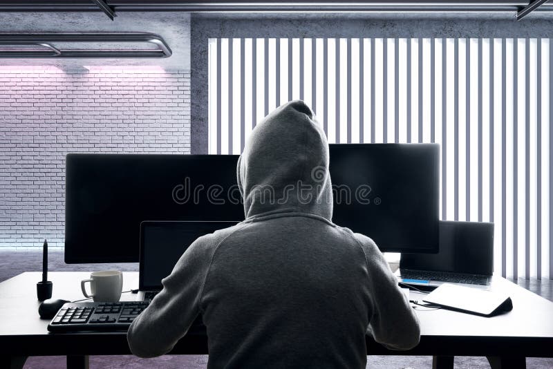 Hacking and Criminal Concept Stock Photo - Image of coffee, indoor ...