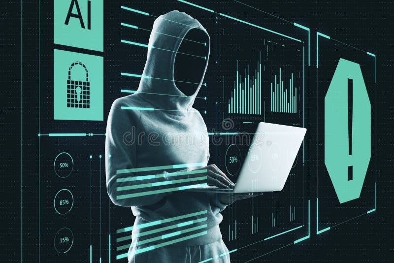 Hacking / Cyber Attack in Progress Stock Photo - Image of cheat, cyborg ...