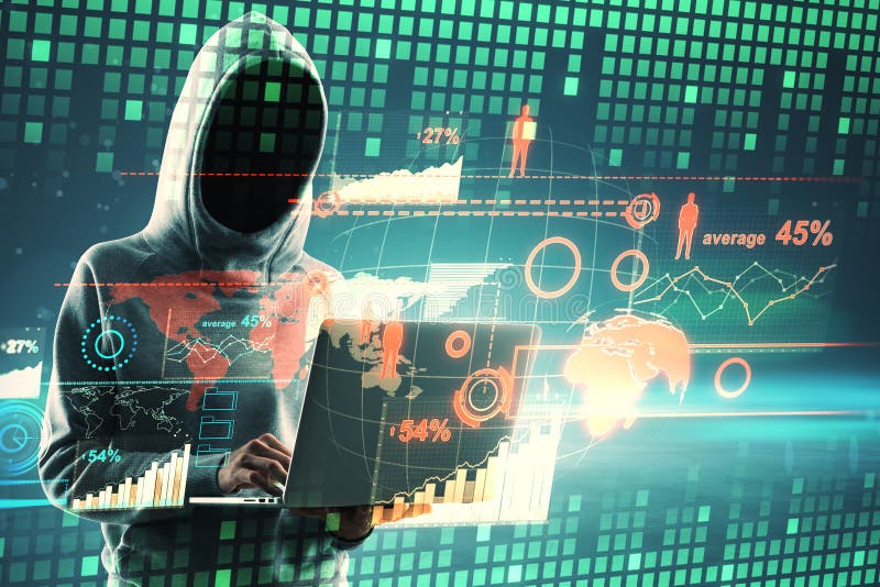 Hacking and Finance Concept Stock Illustration - Illustration of gadget ...