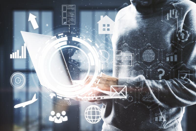 Hacking, Future and Communication Concept Stock Image - Image of attack ...