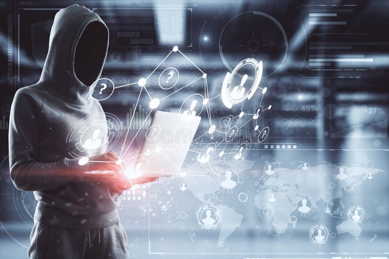 Future Technology And Hacker Concept Stock Photo - Image of double ...