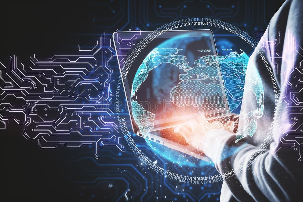 Hacking and Information Concept Stock Illustration - Illustration of ...