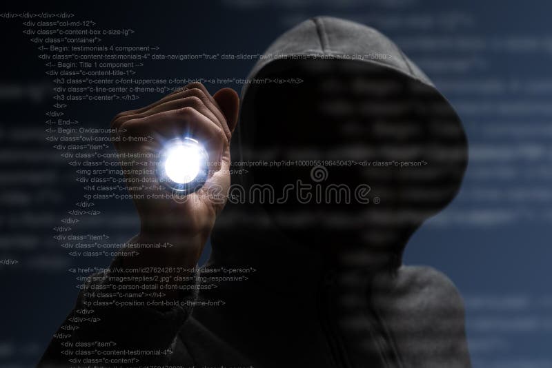 Hacking And Malware Concept Hacker Using Abstract Laptop With Digital