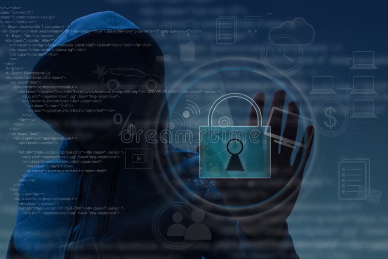 Hacking And Malware Concept Hacker Using Abstract Laptop With Digital