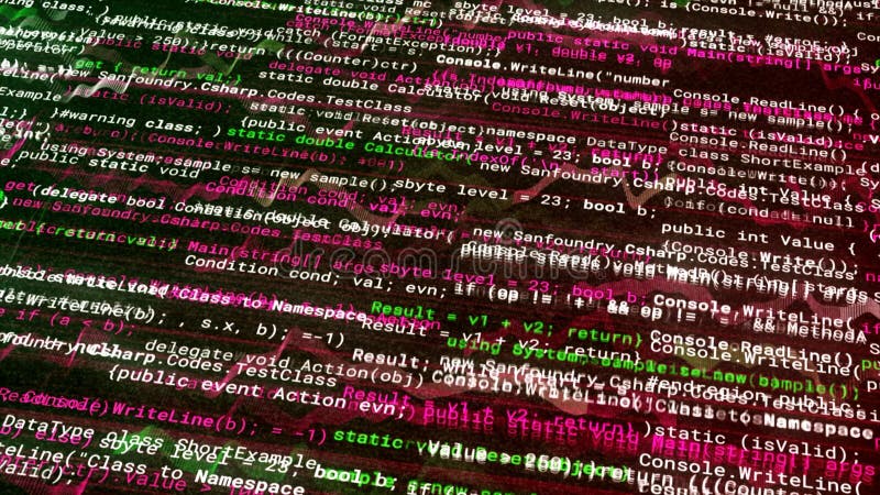 Hacking Program Code Written On A Computer Screen Seamless Loop 7864