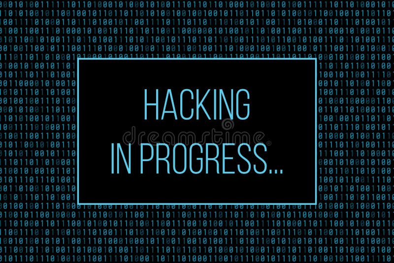 Hacking in Progress Message Stock Vector - Illustration of security ...