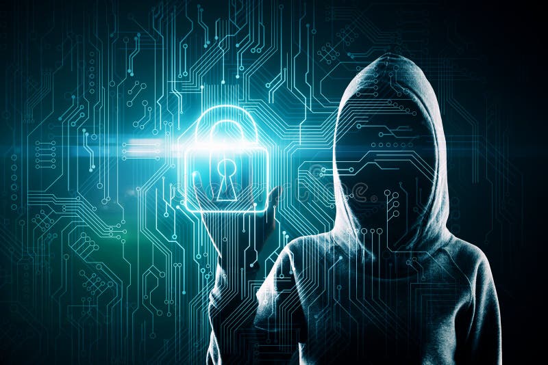 Hacking and Protection Concept Stock Photo - Image of code, hoodie ...