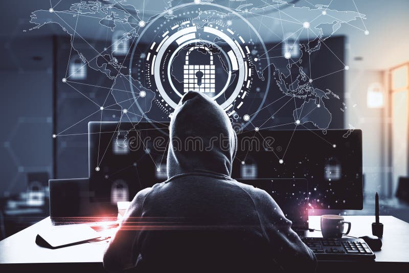 Hacking and safety concept stock photo. Image of blurry - 161065346