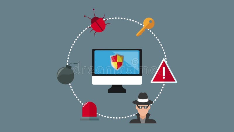 Cyber Security Tech in Smartphone Animation Stock Footage - Video of ...