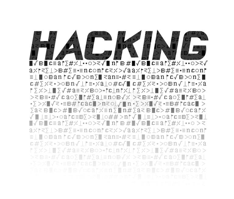 Hacking title design stock vector. Illustration of cyber - 124902590