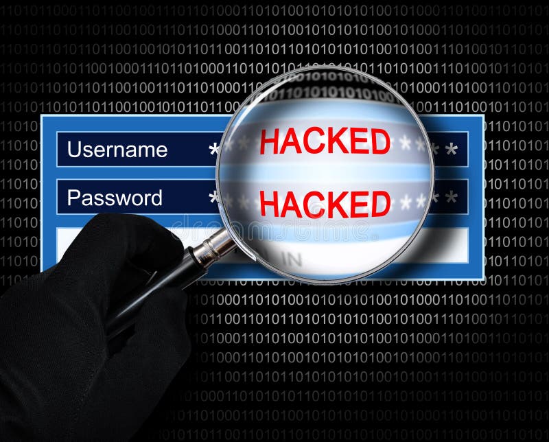 Hacking Username and Password on the Computer Stock Photo - Image of ...