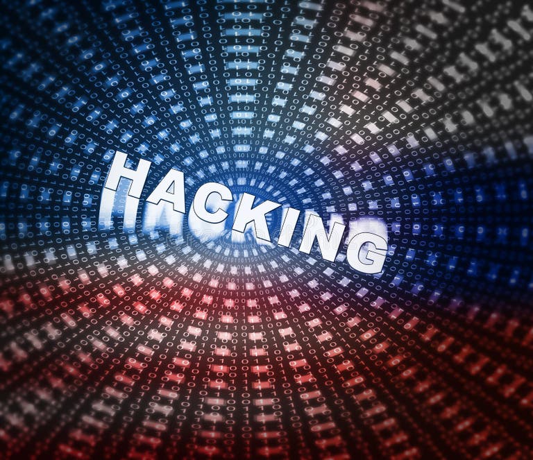 Hacking Word on Data Tunnel is 3d Illustration Stock Illustration - Illustration of attack ...