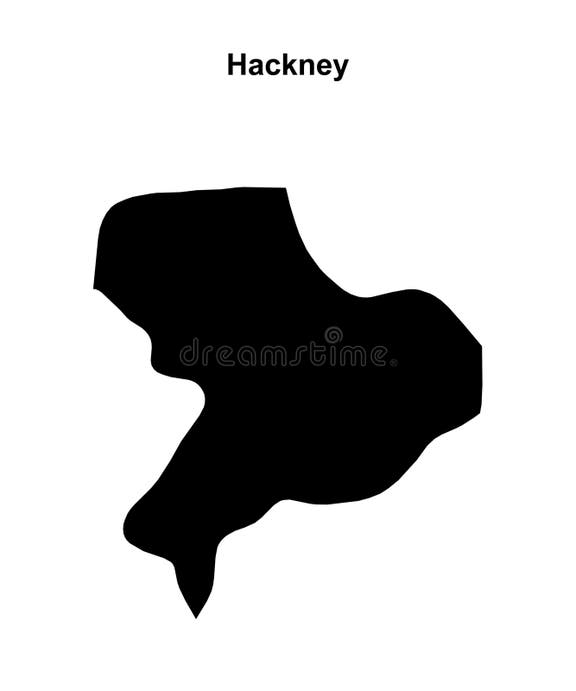 Hackney outline map stock illustration. Illustration of district ...