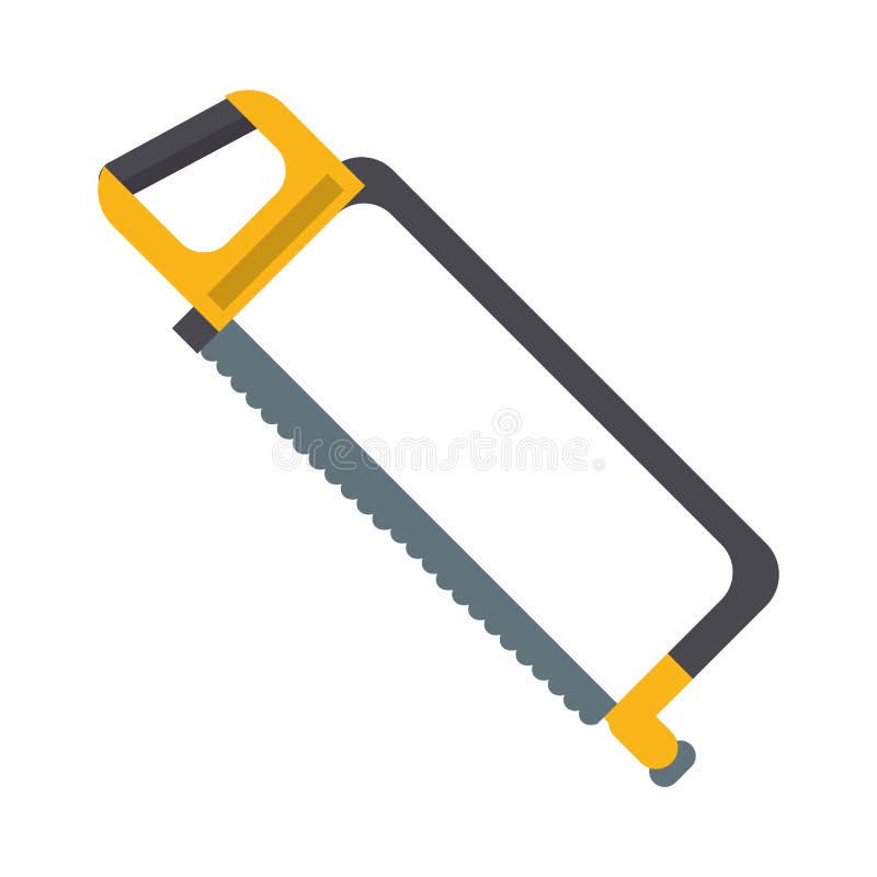 Hacksaw construction tool stock vector. Illustration of improvement ...
