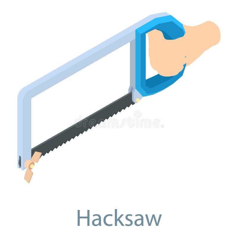 Hacksaw Icon, Isometric 3d Style Stock Vector - Illustration of metal ...