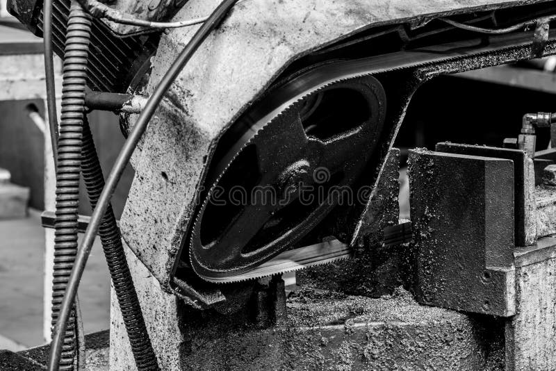 Hacksaw machine. stock photo. Image of workpiece, sawing - 38640036