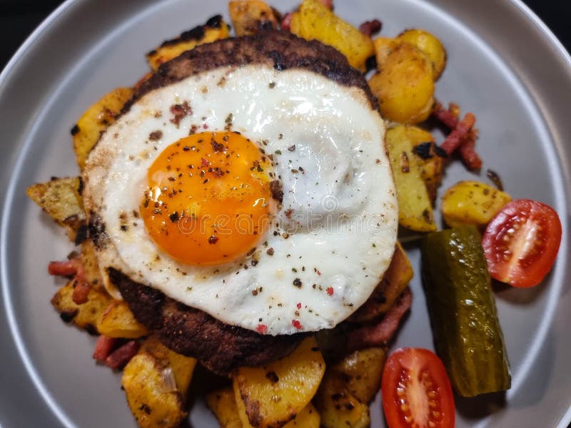 German Beefsteak Meier stock image. Image of beef, homemade - 269974663