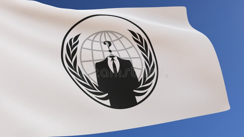 Hacktivist Flag Waving in the Wind Editorial Photo - Illustration of ...