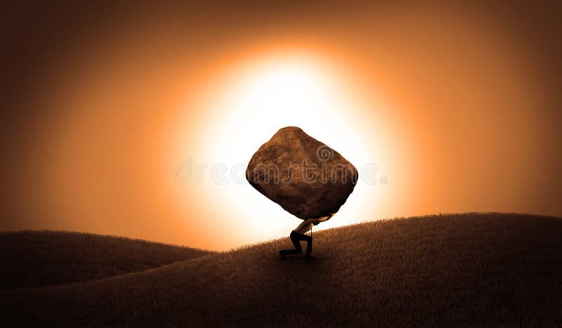 Man Carrying Rock Stock Illustrations – 203 Man Carrying Rock Stock ...