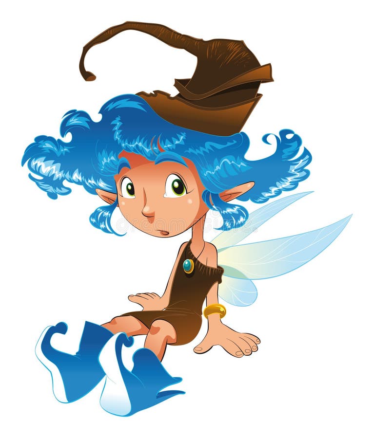 Hada-Azul ilustración del vector. Ilustración de adolescente - 7871053