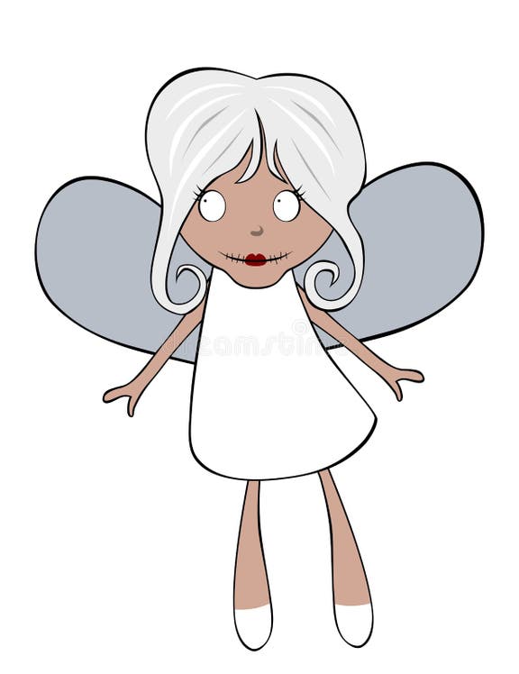 Hada Maligna De La Historieta Aislada En Blanco Ilustración del Vector - Ilustración de fondo ...