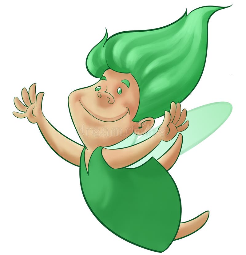 Hada verde stock de ilustración. Ilustración de lindo - 16478779