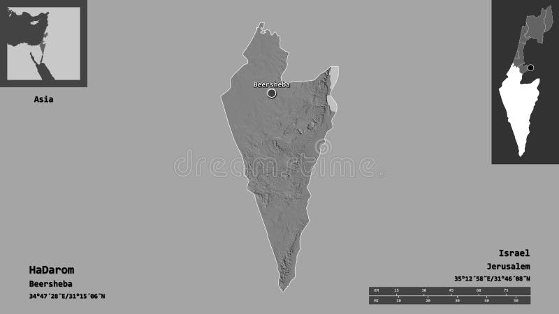 HaDarom, District of Israel,. Previews. Bilevel Stock Illustration ...