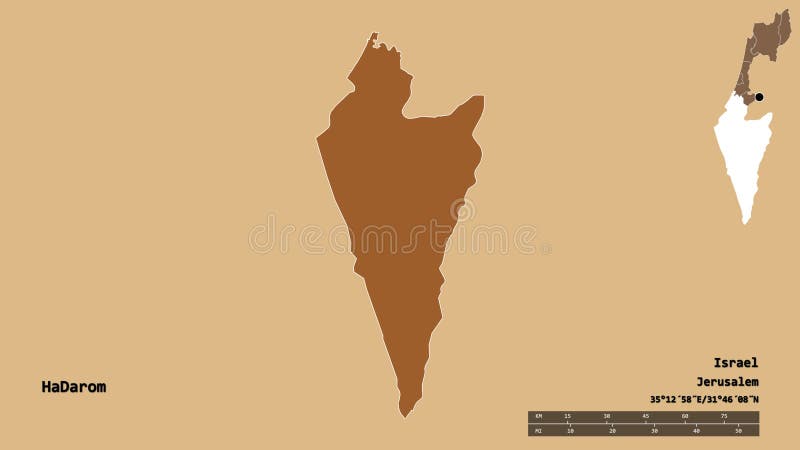 HaDarom, District of Israel, Zoomed. Pattern Stock Illustration ...