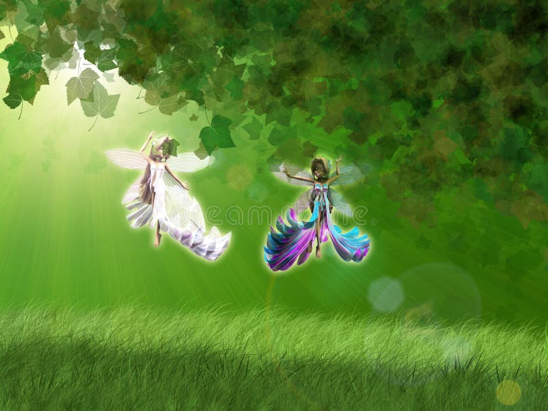Hadas del bosque stock de ilustración. Ilustración de floral - 29784051