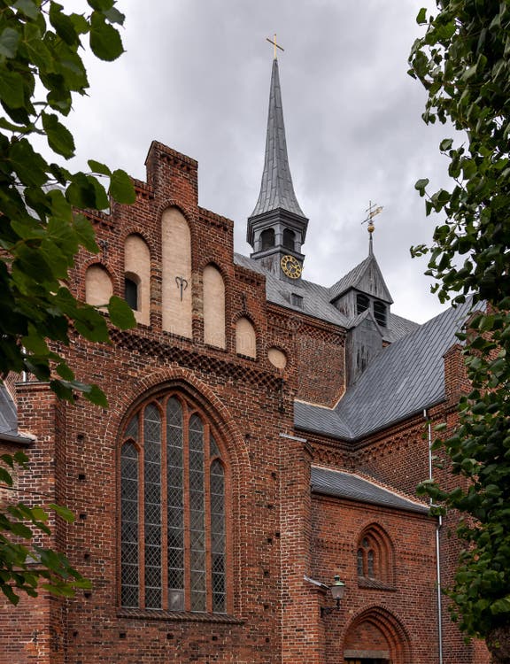 Haderslev Cathedral among the Trees Editorial Photo - Image of town ...