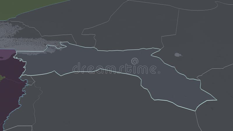 Hadjer-Lamis, Chad - Outlined. Administrative Stock Illustration ...