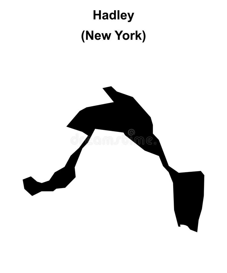 Hadley outline map stock vector. Illustration of cartography - 387617616