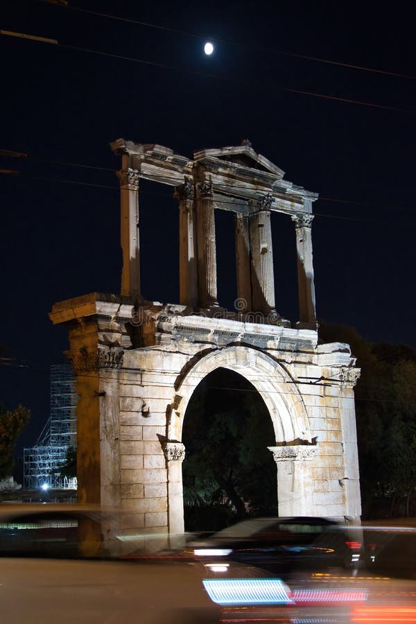 Hadrian S Gate in Athens , Athens, Greece Stock Photo - Image of ...