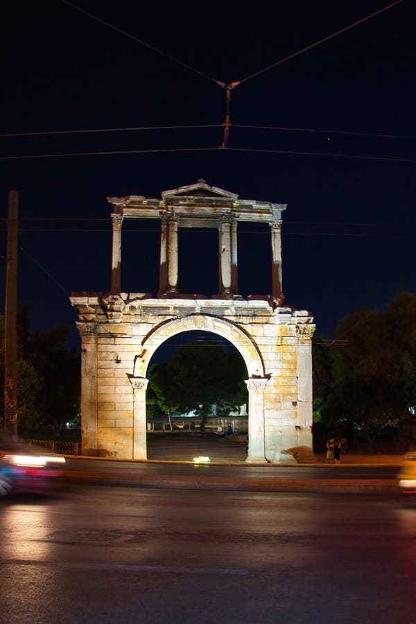 Hadrian S Gate in Athens , Athens, Greece Stock Image - Image of ...