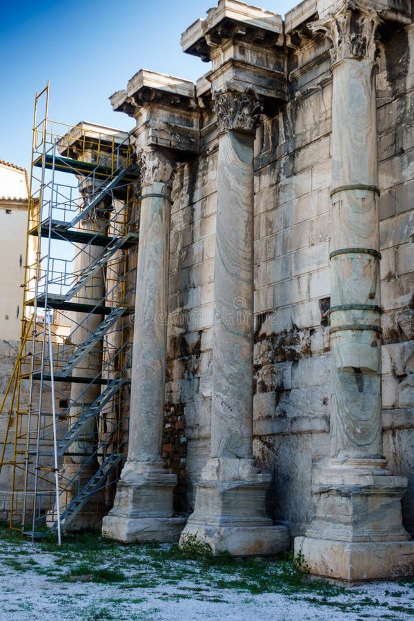 Hadrian s Library stock image. Image of ruins, destinations - 115341425