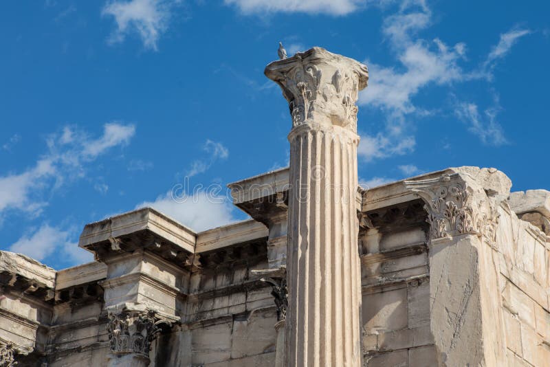 Hadrian`s Library in Athens, Greece Stock Photo - Image of pillar ...