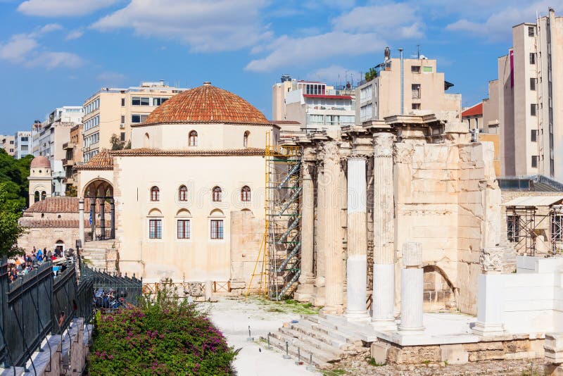 Hadrian S Library in Athens Stock Photo - Image of temple, athens: 93415578