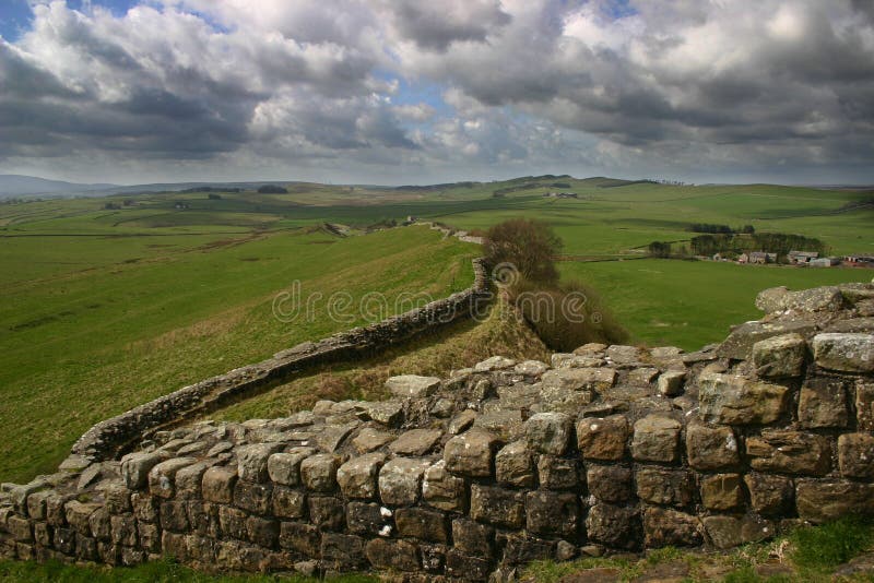 Hadrian s Wall stock image. Image of empire, albion, england - 432415