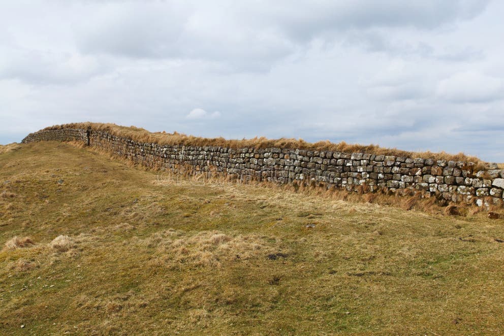 Hadrian s Wall stock image. Image of wall, stone, england - 34751615