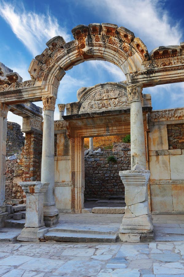 Hadrian s Temple, Ephesus stock photo. Image of greek - 32806508