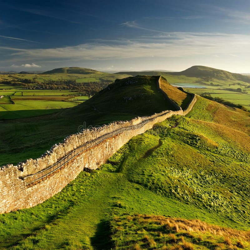 Hadrian S Wall, AI Generated Stock Illustration - Illustration of ...