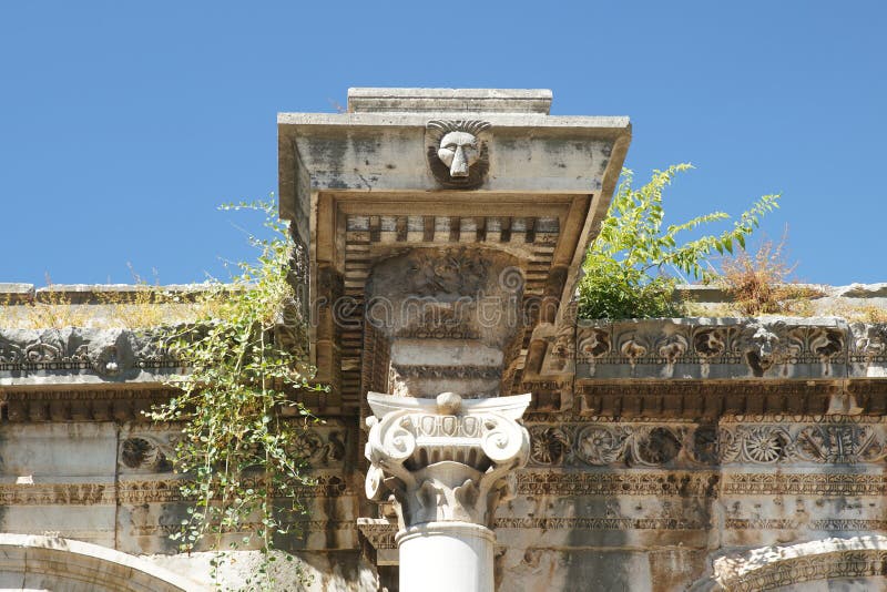Hadrians Gate in Antalya, Turkiye Stock Photo - Image of column ...