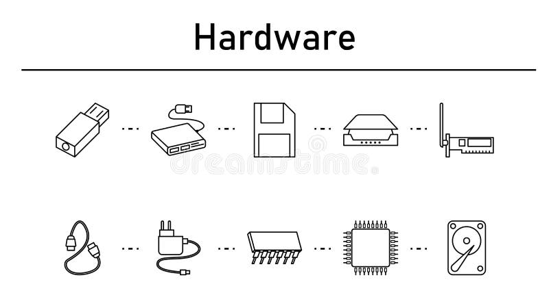 Multiport Adapter Icon. Element of Computer Parts with Name Icon for ...