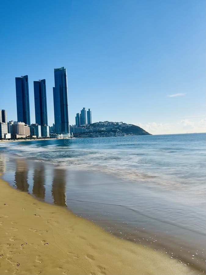 Haeundae Beach in Busan, Korea Stock Image - Image of activities ...