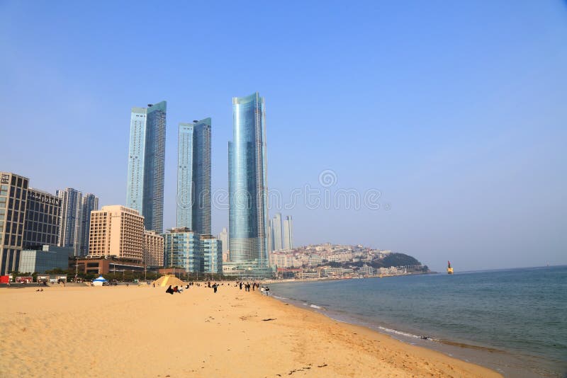 Haeundae Beach in Busan, South Korea Editorial Stock Photo - Image of ...