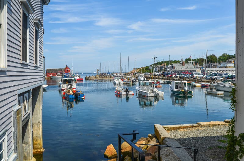 Fishing Boats in the Harbor of Rockport, Massachusetts, New England ...
