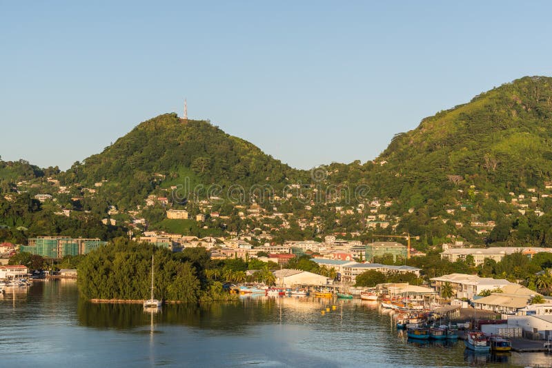 Hafen Victoria, Mahe-Insel, Seychellen Redaktionelles Stockbild - Bild ...