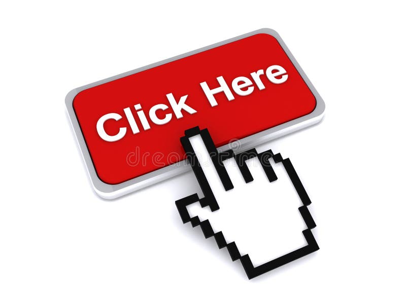 Icono De "Haz Clic Aquí". Señales De Cursor De Mano. Ilustración del ...